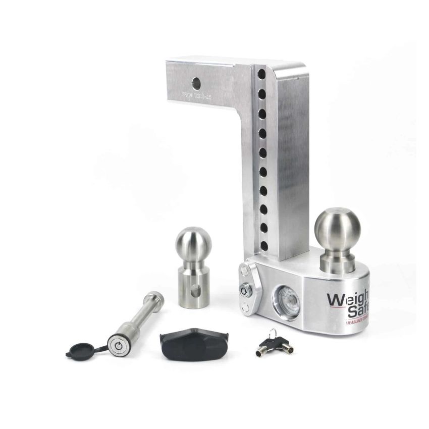 Weigh Safe WS10-2.5-KA 10in Drop Hitch w/Built-in Scale & 2.5in Shank ...